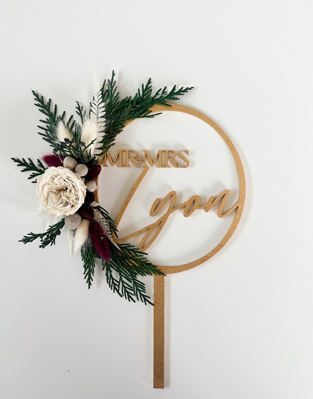 Personalized Winter Holiday Cake Topper, Wedding Cake, Cake Flowers - Etsy