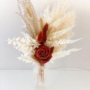 Rust + Terracotta Dried Flower Bud Vase Arrangement, Wedding Flowers ...