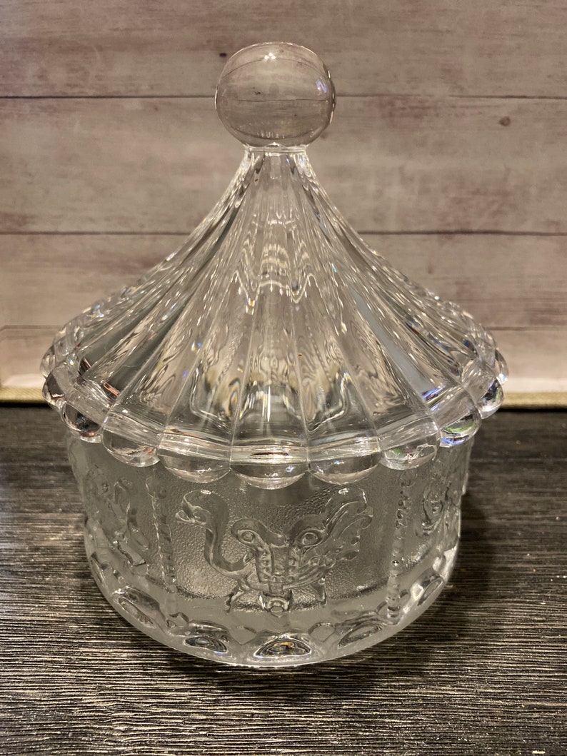 Home Décor Home & Living Vintage Goebel Lead Crystal Carousel Candy ...