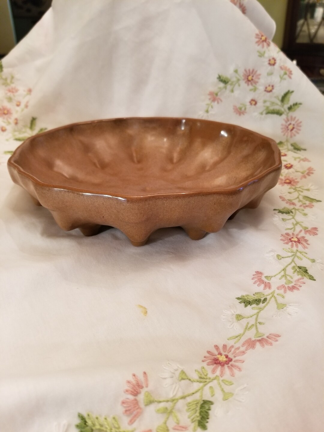 Frankoma Sorghum Brown Knobby Cactus Bowl - Etsy