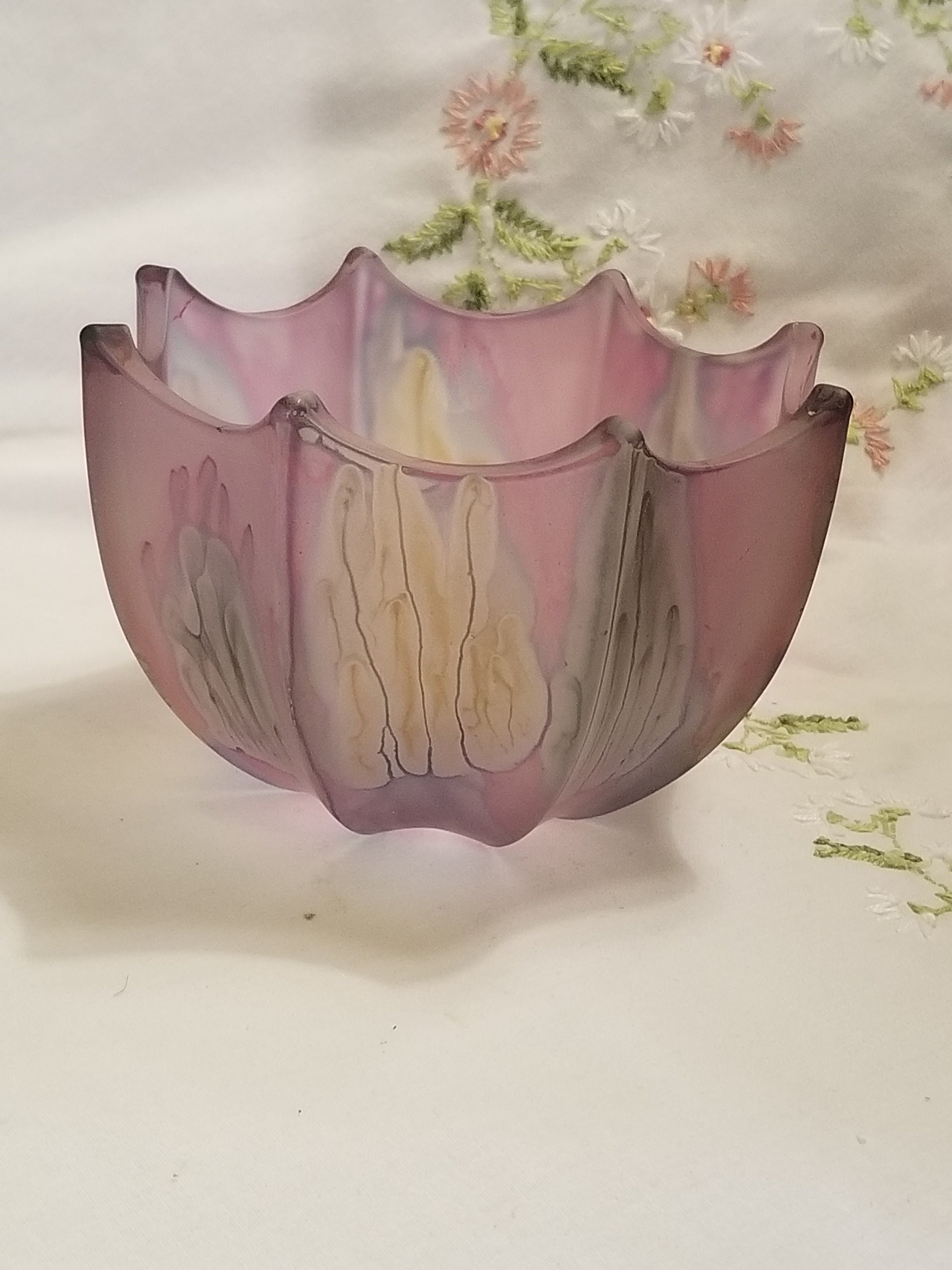 Rueven Nouveau Art Glass Octagon Vase Satin Finish - Etsy