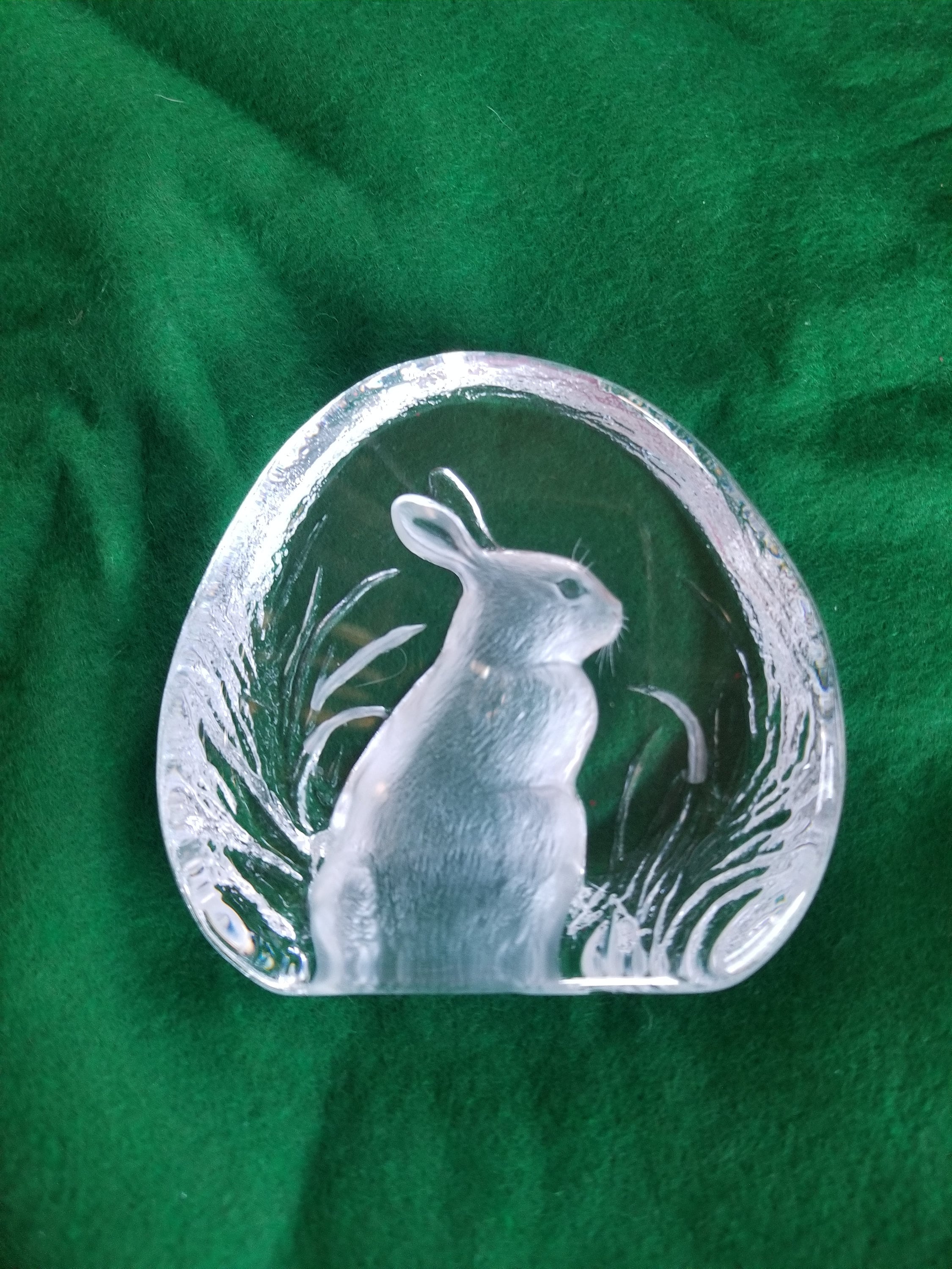 Mats Jonasson Sweden Crystal Rabbit Hare Figurine SIGNED 8281 - Etsy
