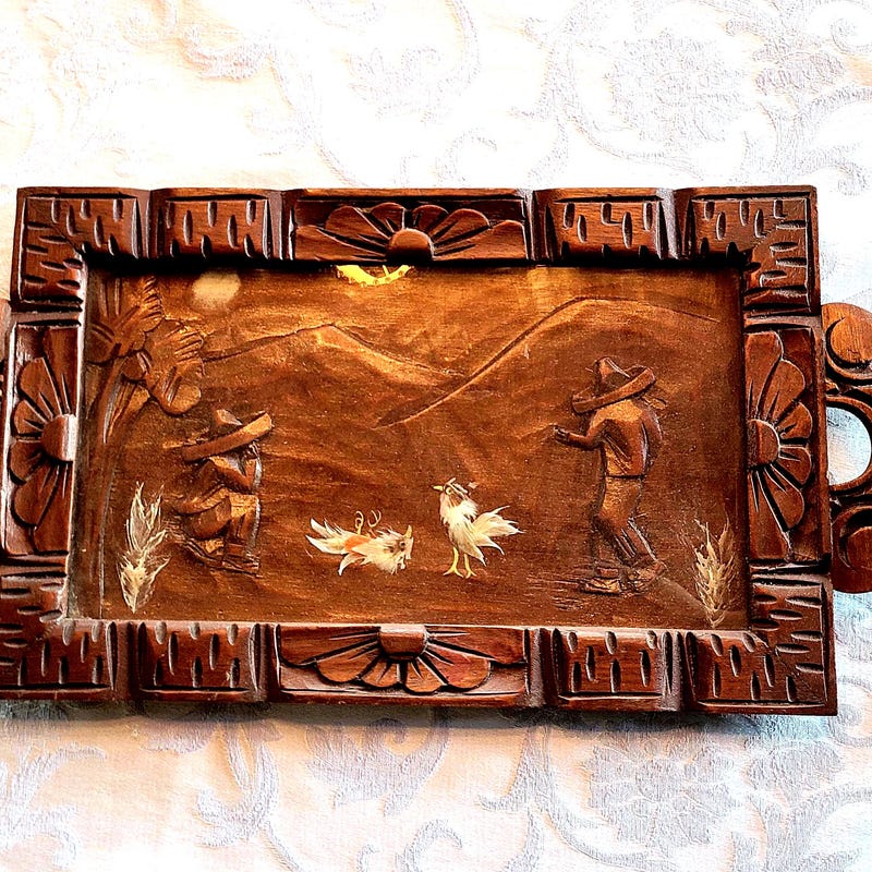 Hand Carved Mexican Tray - Etsy