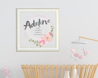 Violet Baby Name Meaning Baby Names Nursery Sign Girl Names - Etsy