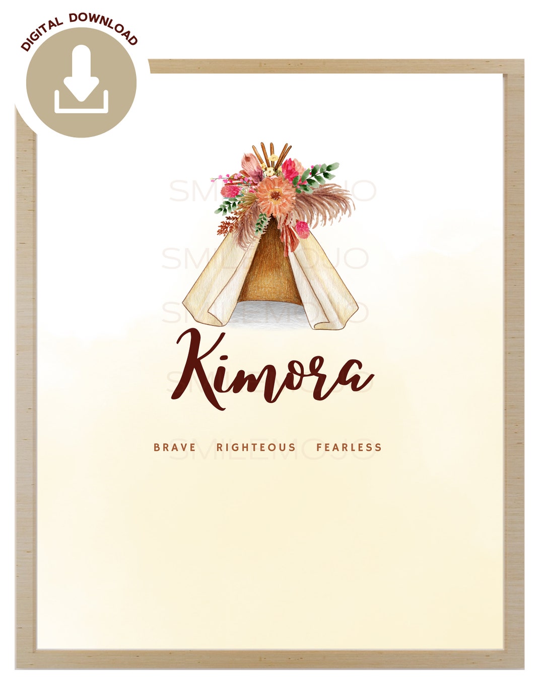 Kimora Boho Namensschild, Baby Boho Zelt, Namensschild, Baby Perfektes ...