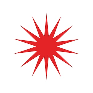 14 Point Star Shape Vinyl Decal Star Symbol Sticker - Etsy