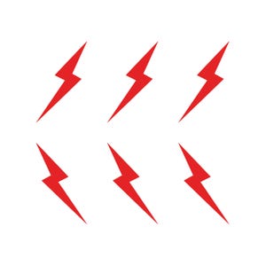 Set of 6 Lightning Bolt Shape Vinyl Decal Lightning Shape Symbol ...