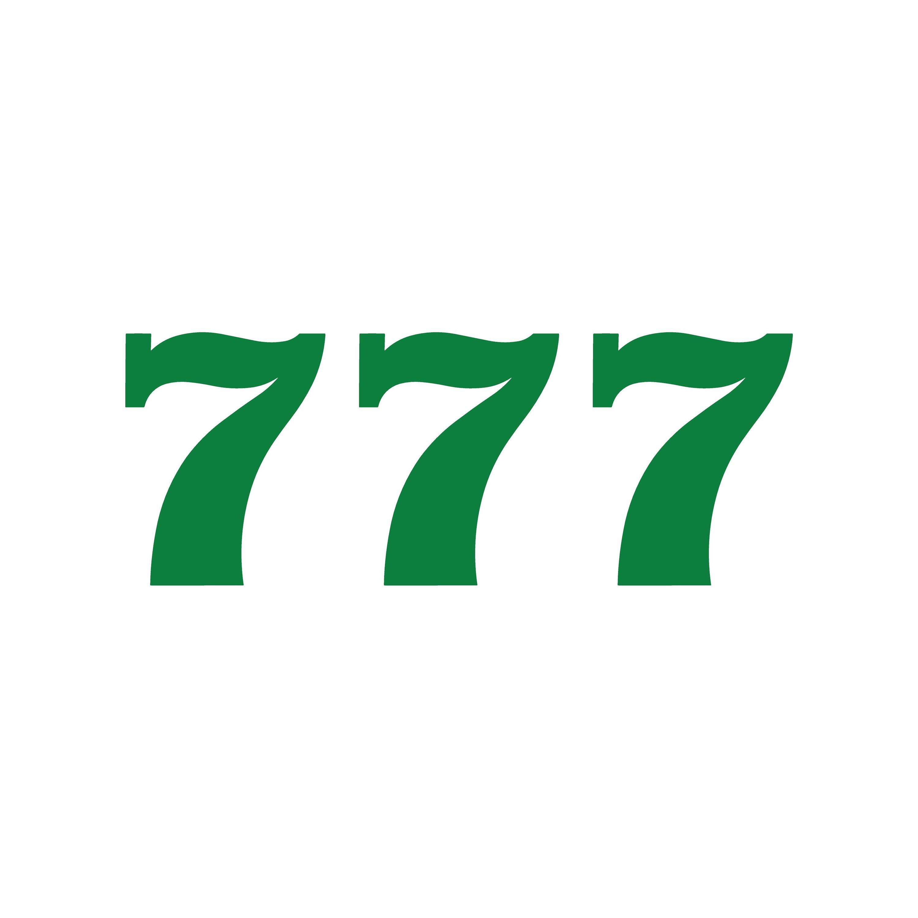 777 Slot Machine Numbers Vinyl Decal Seven 7 Sticker - Etsy
