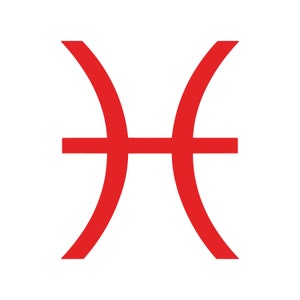 Pisces Zodiac Symbol Vinyl Decal Astrology Zodiac Sticker - Etsy