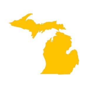 Michigan State Outline Vinyl Decal Sticker - Etsy