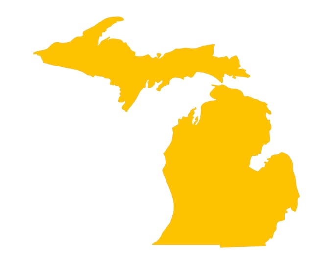 Michigan State Outline Vinyl Decal Sticker - Etsy