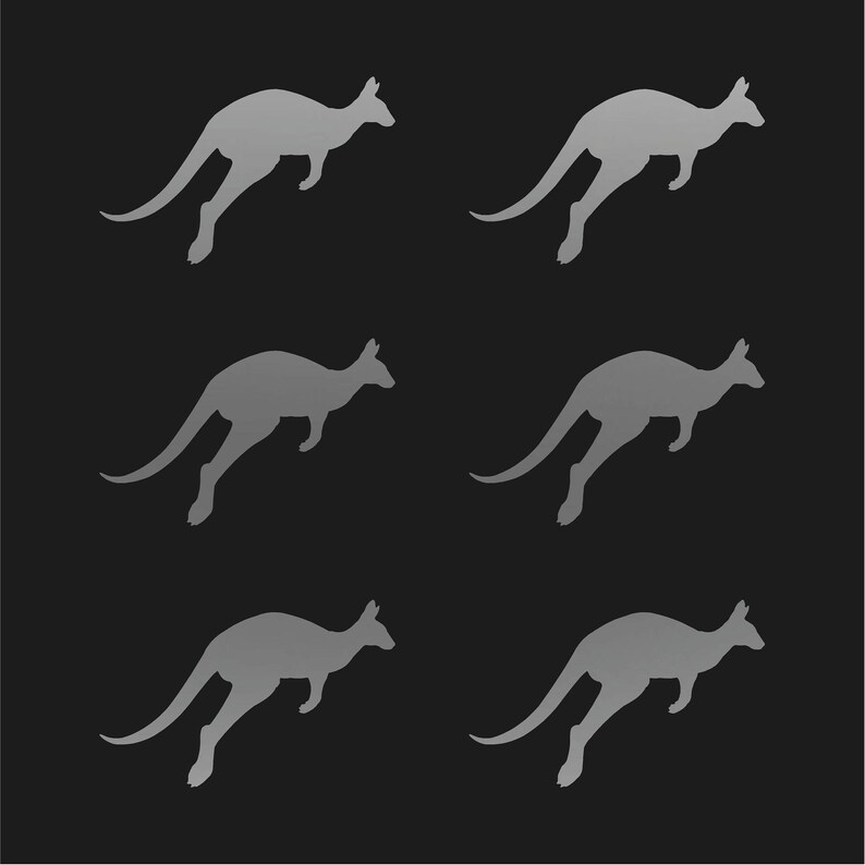 Kangaroo Vinyl Decal Sticker Car Window Laptop Silhouette Set of 6 - Etsy