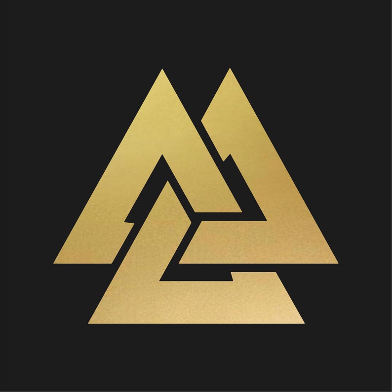 Valknut Odin Symbol Vinyl Decal Viking Nordic Triangles on Sticker - Etsy