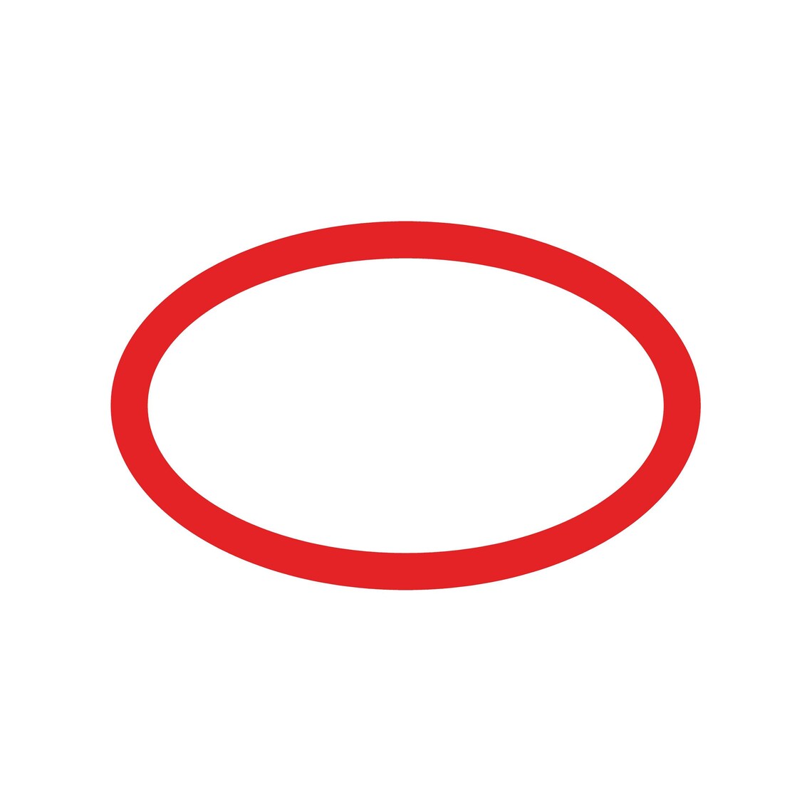 Oval Outline Shape Vinyl Decal 4:2.5 RATIO Car Window Ellipse Shape ...