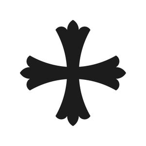 Cross Patonce Vinyl Decal Cross Christian Religious Symbol Sticker - Etsy