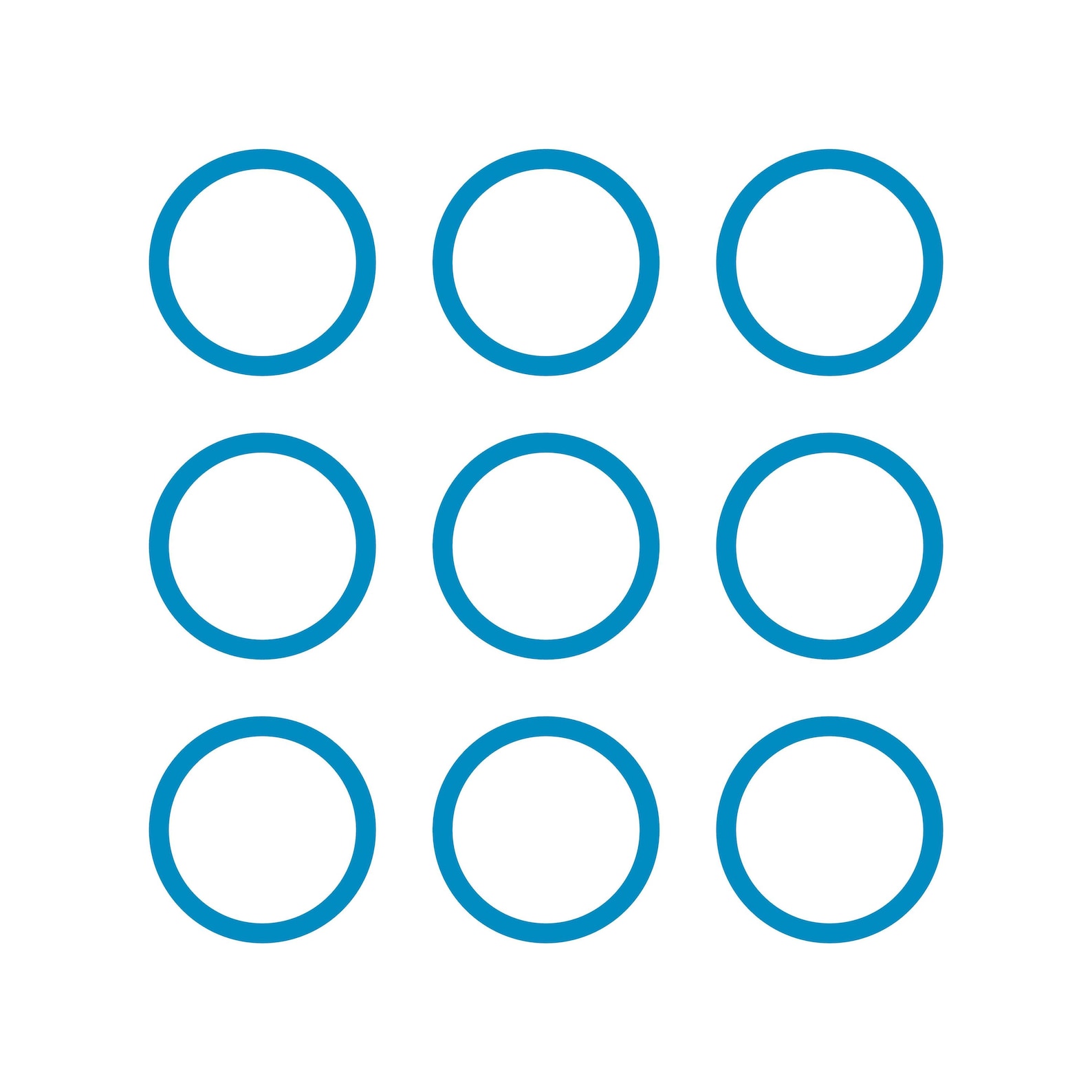 Set of 9 Dot Outline Spot Circle Vinyl Decal Circle Outline Ring Round ...