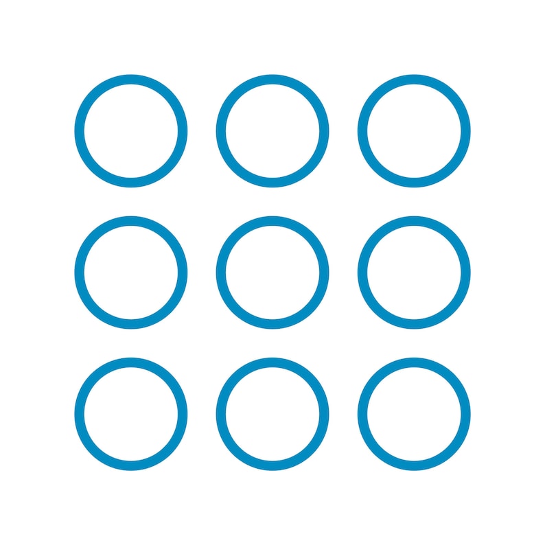 Set of 9 Dot Outline Spot Circle Vinyl Decal Circle Outline Ring Round ...