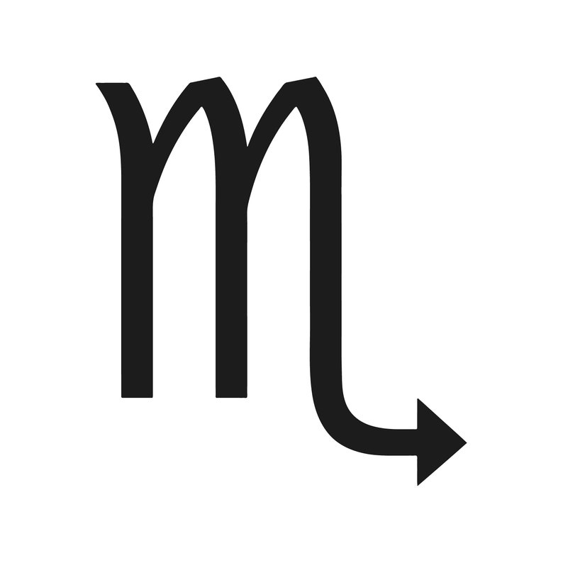 Scorpio Modern Astrology Symbol Vinyl Decal Minimalist Zodiac Art ...