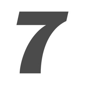 Racing Number 7 Font Vinyl Decal Seven Race Sports Font Sticker - Etsy