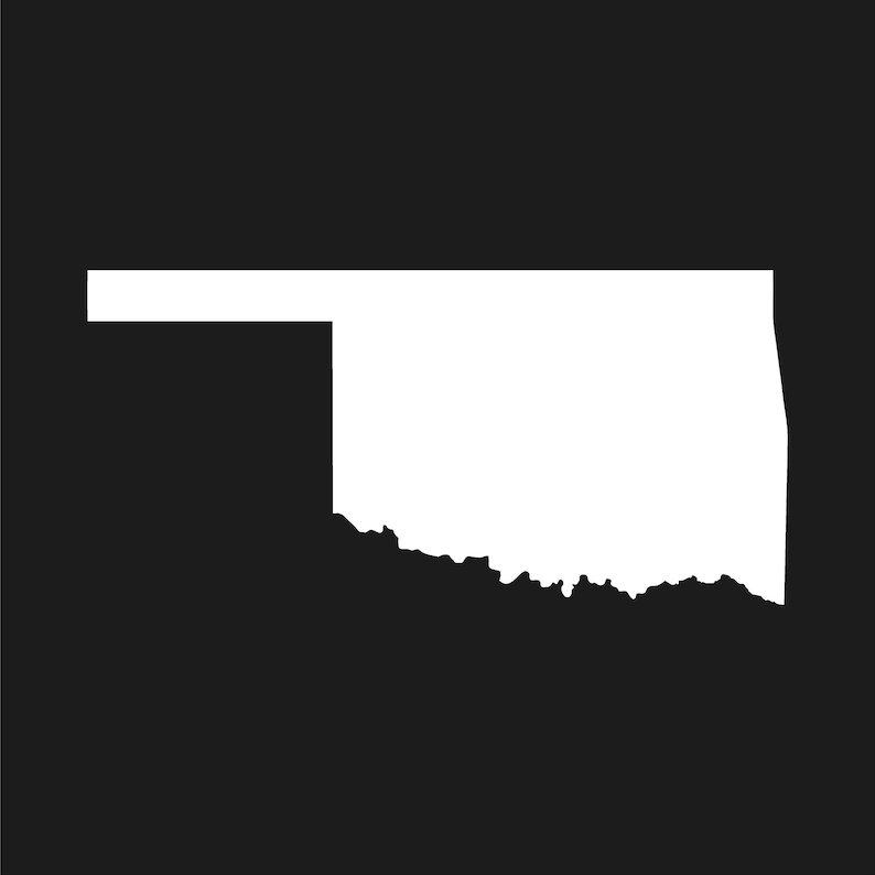 Oklahoma State Outline Vinyl Decal Sticker - Etsy