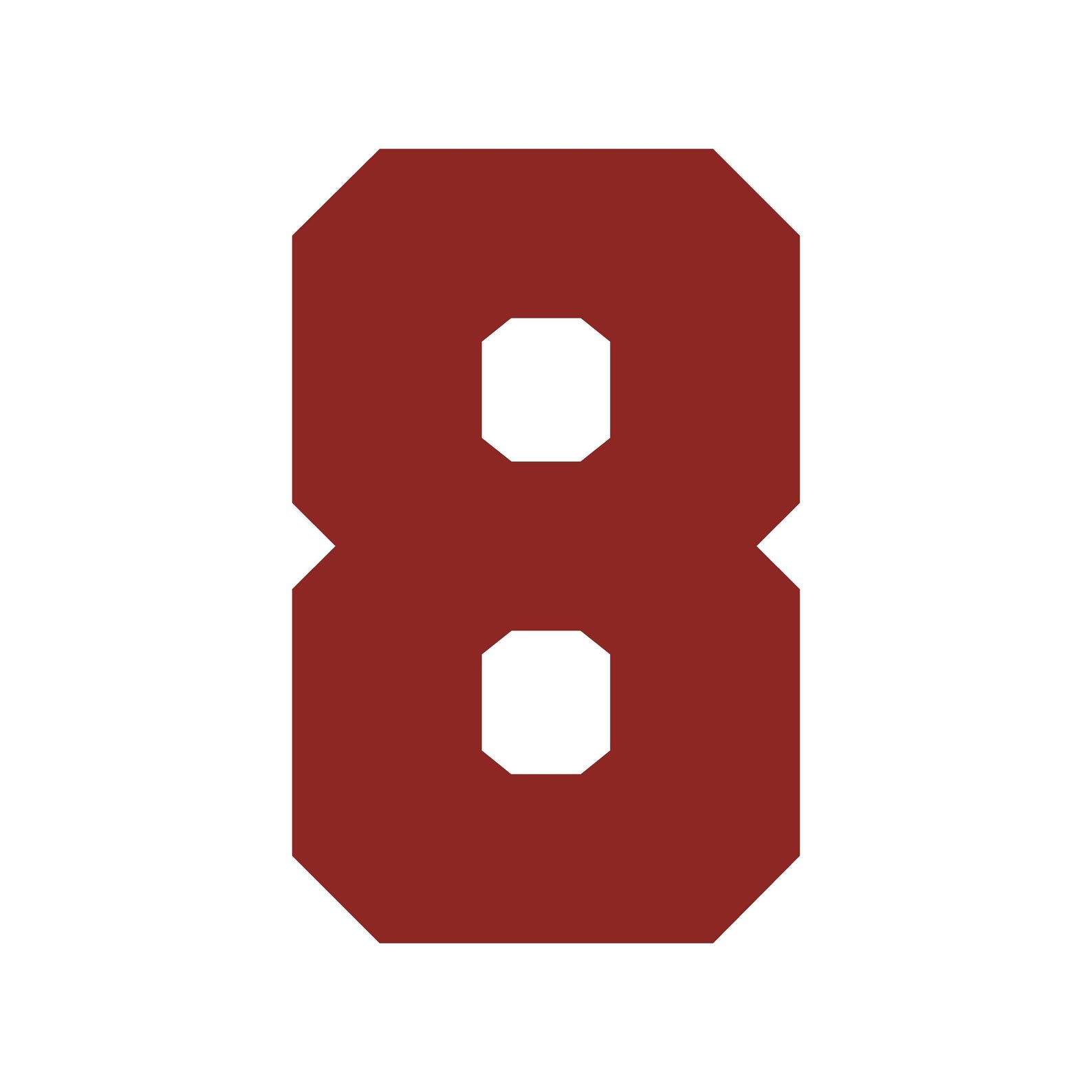 Number Eight Varsity Font Vinyl Decal 8 Bold Sports Team Font Sticker ...