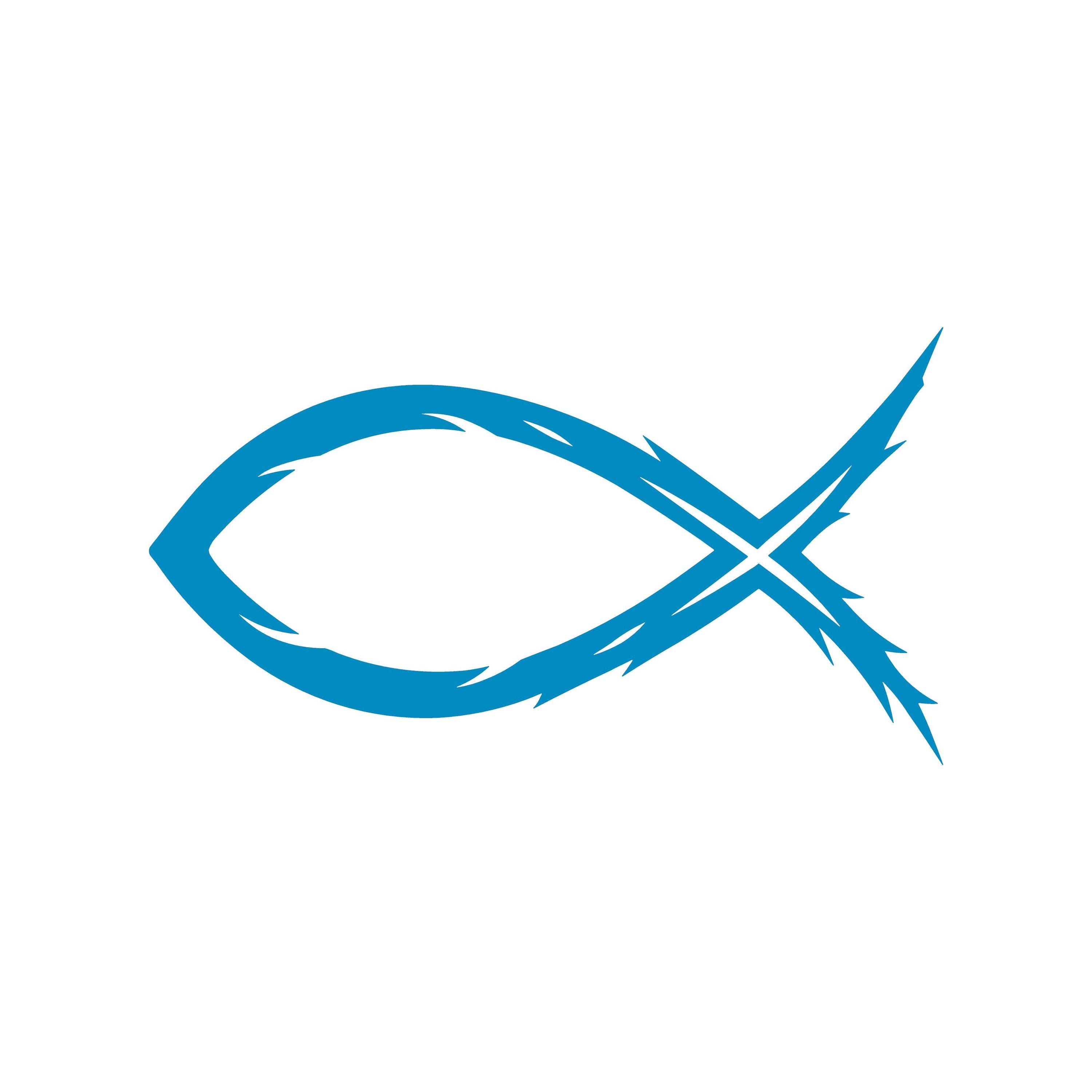 Tribal Jesus Fish Decal Jesus Sticker Christian Fish Symbol Car Sticker ...