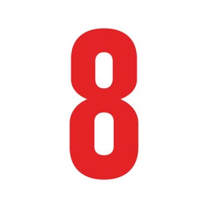 Number Eight 8 Vinyl Decal Lucky Number 8 Car Window Laptop Sticker - Etsy
