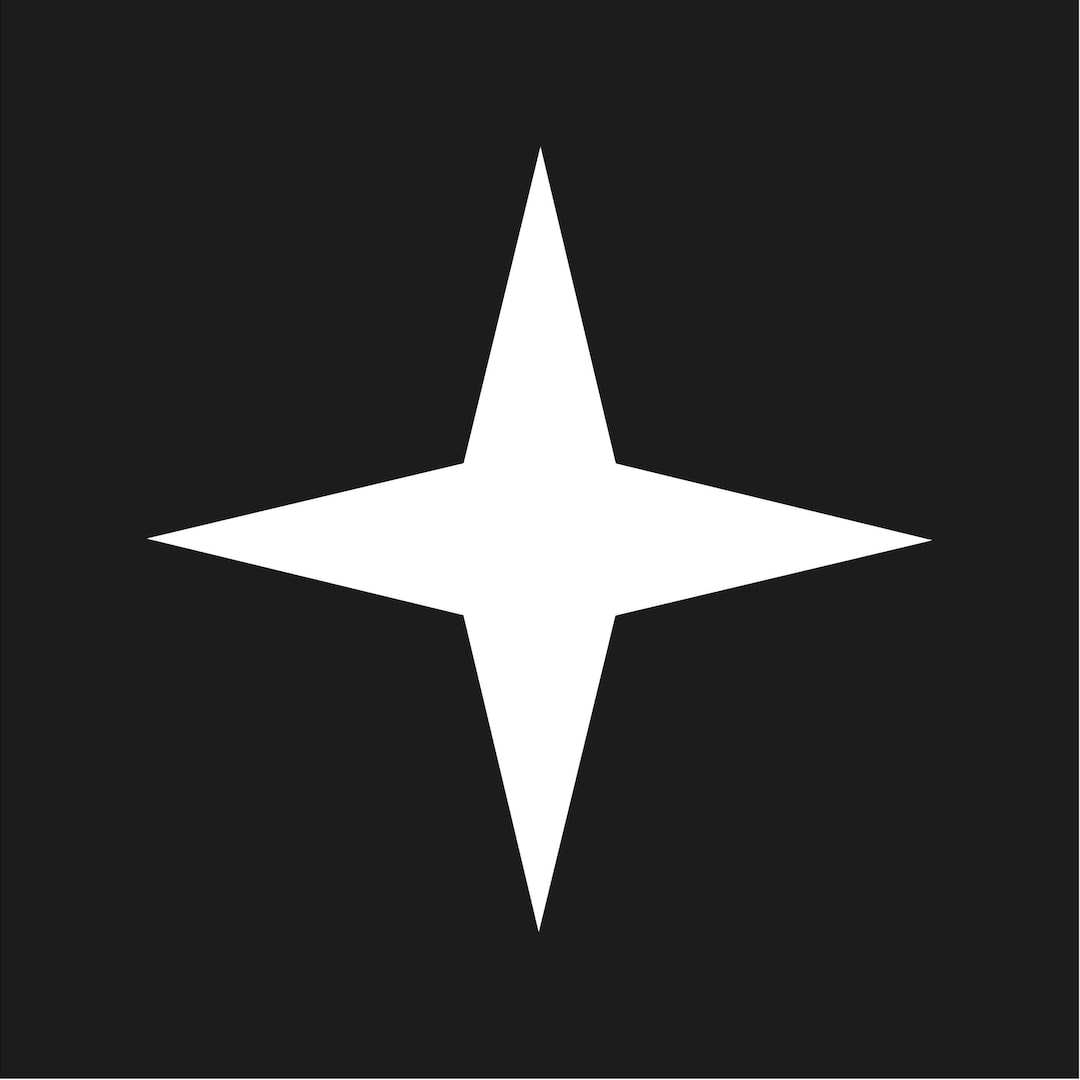 4 Point Star Shape Vinyl Decal Star Symbol Sticker - Etsy