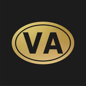 Virginia VA Initials Vinyl Decal Window Oval VA Laptop Sticker - Etsy