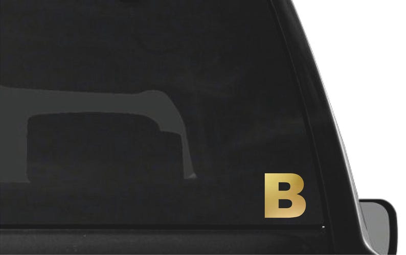 Letter B Initial Arial Black Font Vinyl Sticker Decal Monogram Diploma ...