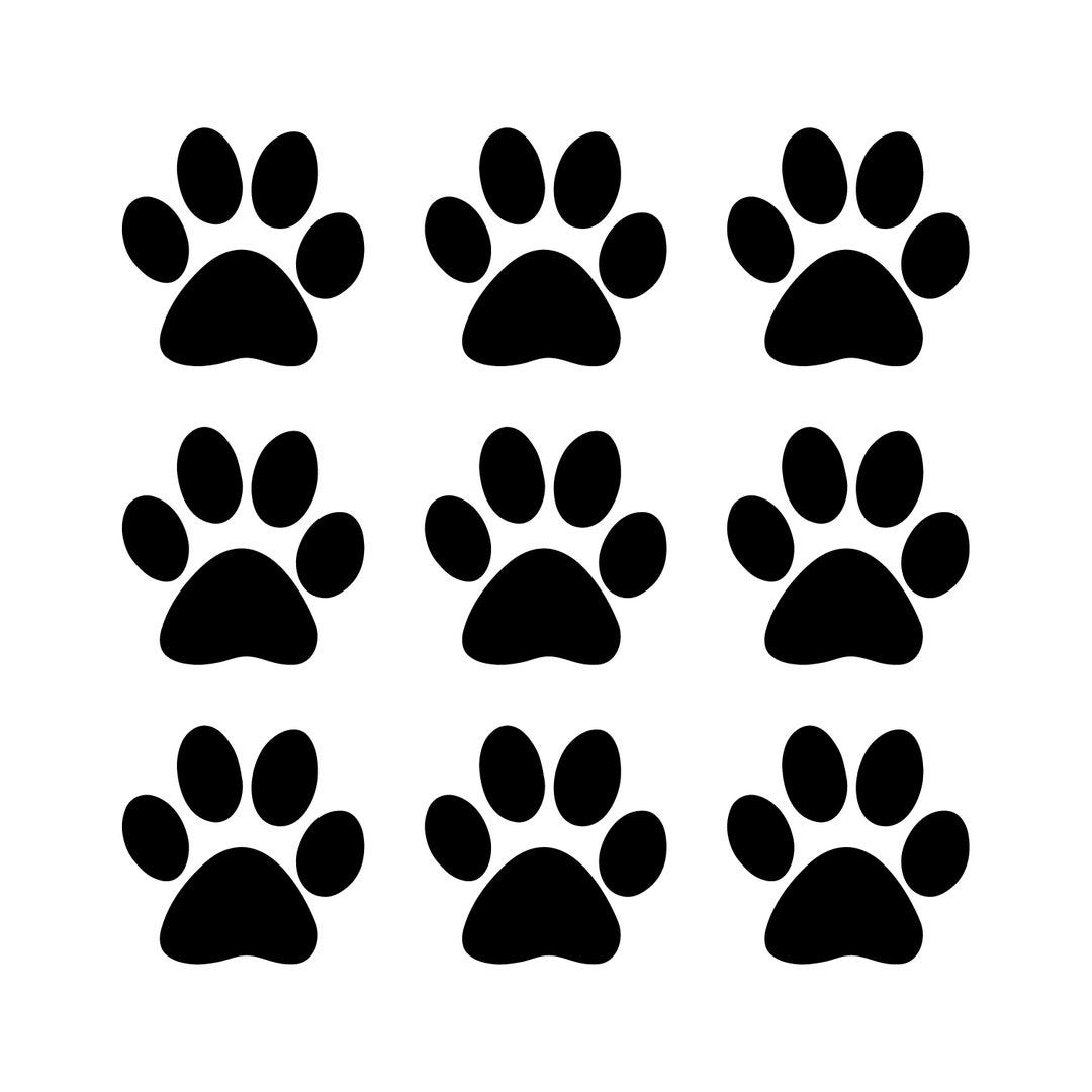Small Pet Paw Prints Vinyl Decals - Etsy