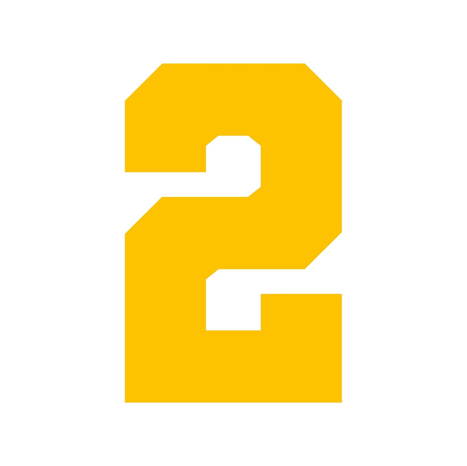 Number Two Varsity Font Vinyl Decal 2 Bold Sports Team Font Sticker - Etsy