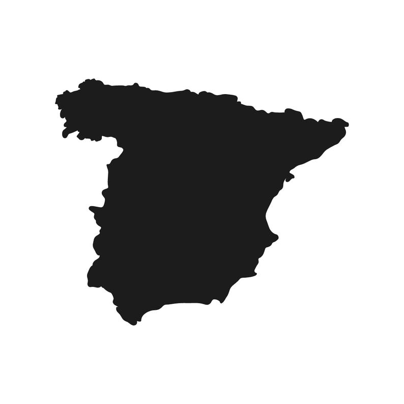 Spain Country Outline Vinyl Decal Car Window Laptop ESP Sticker - Etsy