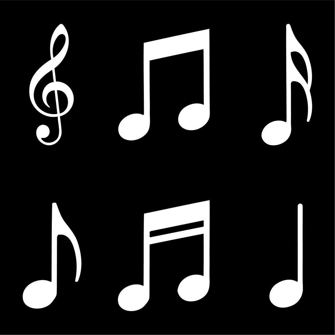 6 Small Music Notes Vinyl Decals Car and Phone Case Stickers - Etsy