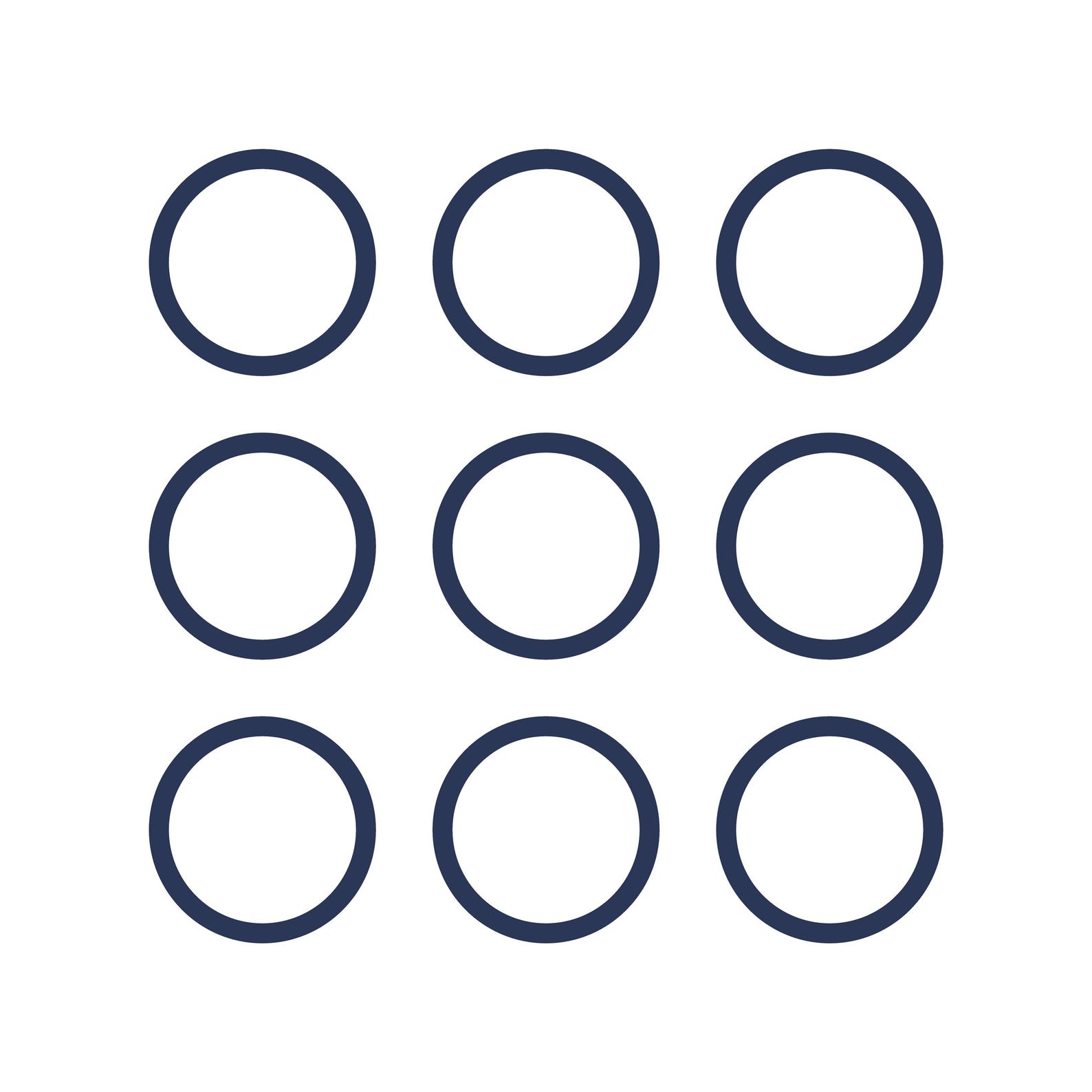 Set of 9 Dot Outline Spot Circle Vinyl Decal Circle Outline Ring Round ...