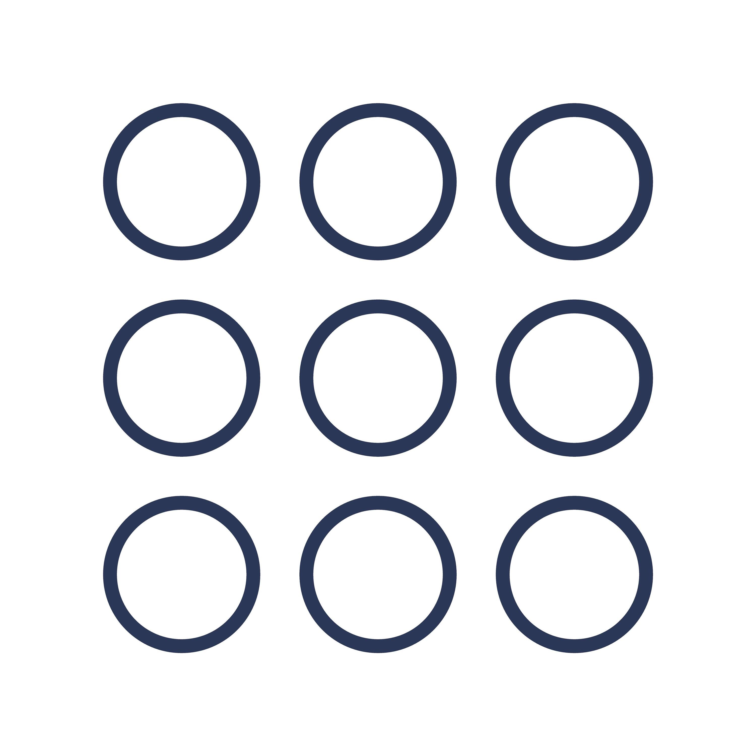 Set of 9 Dot Outline Spot Circle Vinyl Decal Circle Outline Ring Round ...