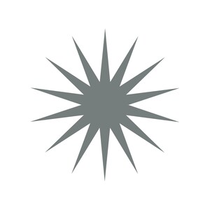 14 Point Star Shape Vinyl Decal Star Symbol Sticker - Etsy