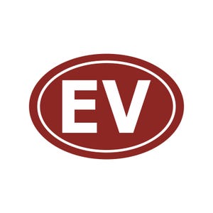 EV Electric Oval Vinyl Decal Window EV Laptop Sticker - Etsy