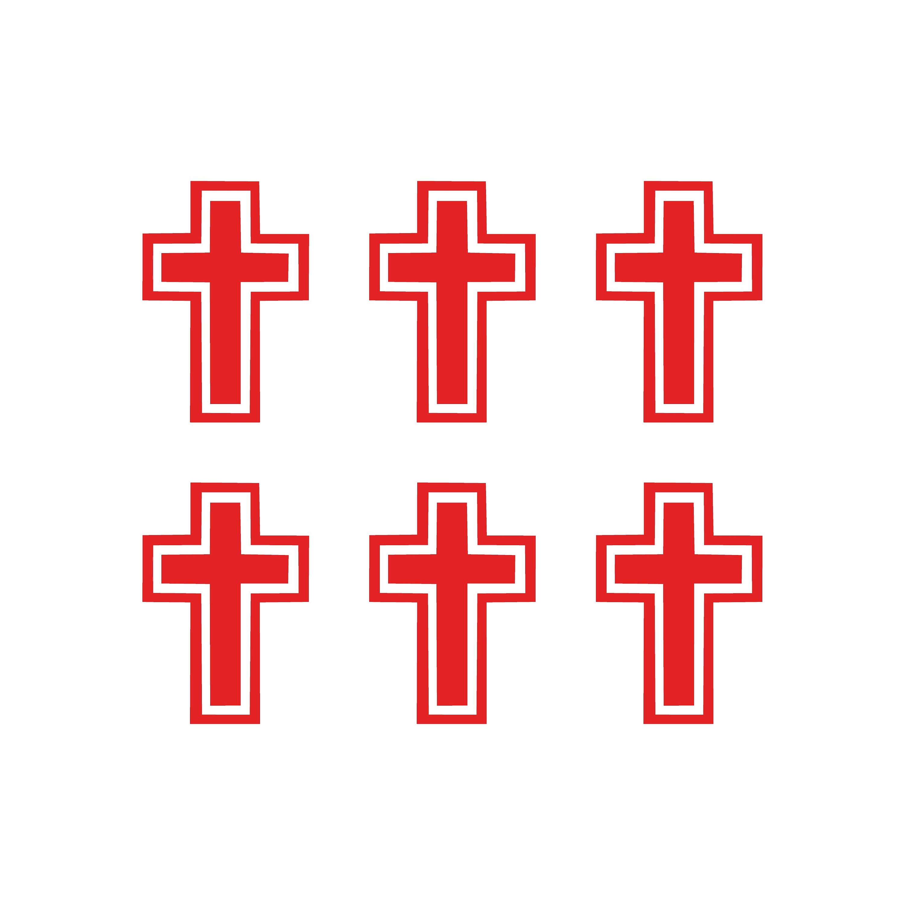Christian Cross Vinyl Decal Sticker Set of 6 - Etsy