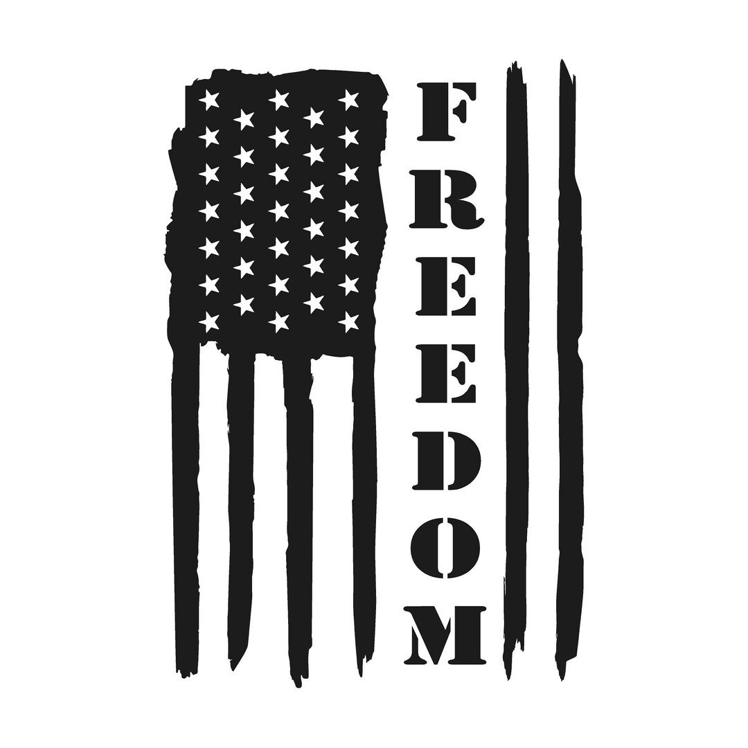 Distressed American Freedom Flag Vinyl Decal Car Truck Window USA Vinyl ...