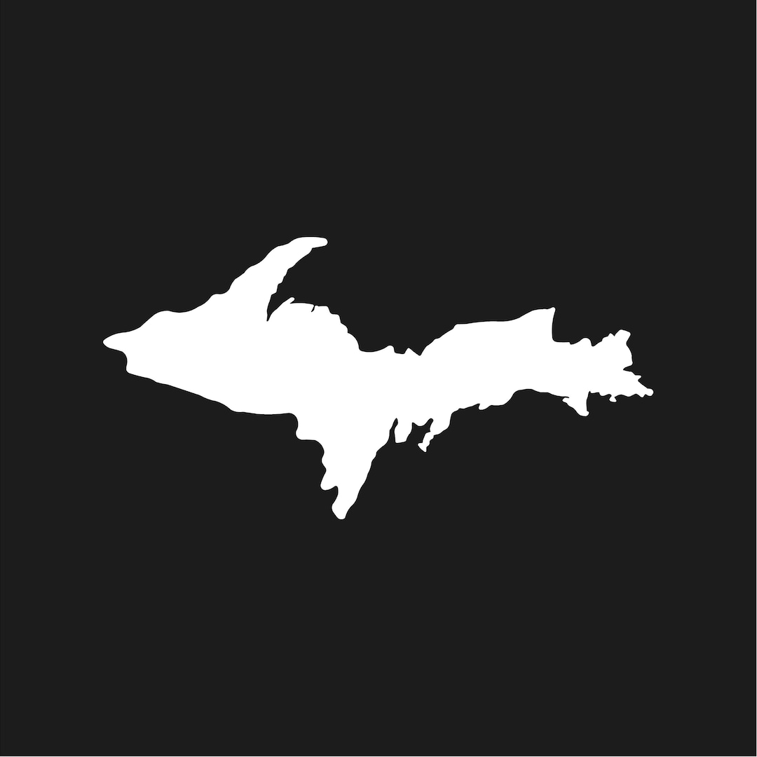 Upper Peninsula Michigan Outline Vinyl Decal Car Window Laptop Sticker ...