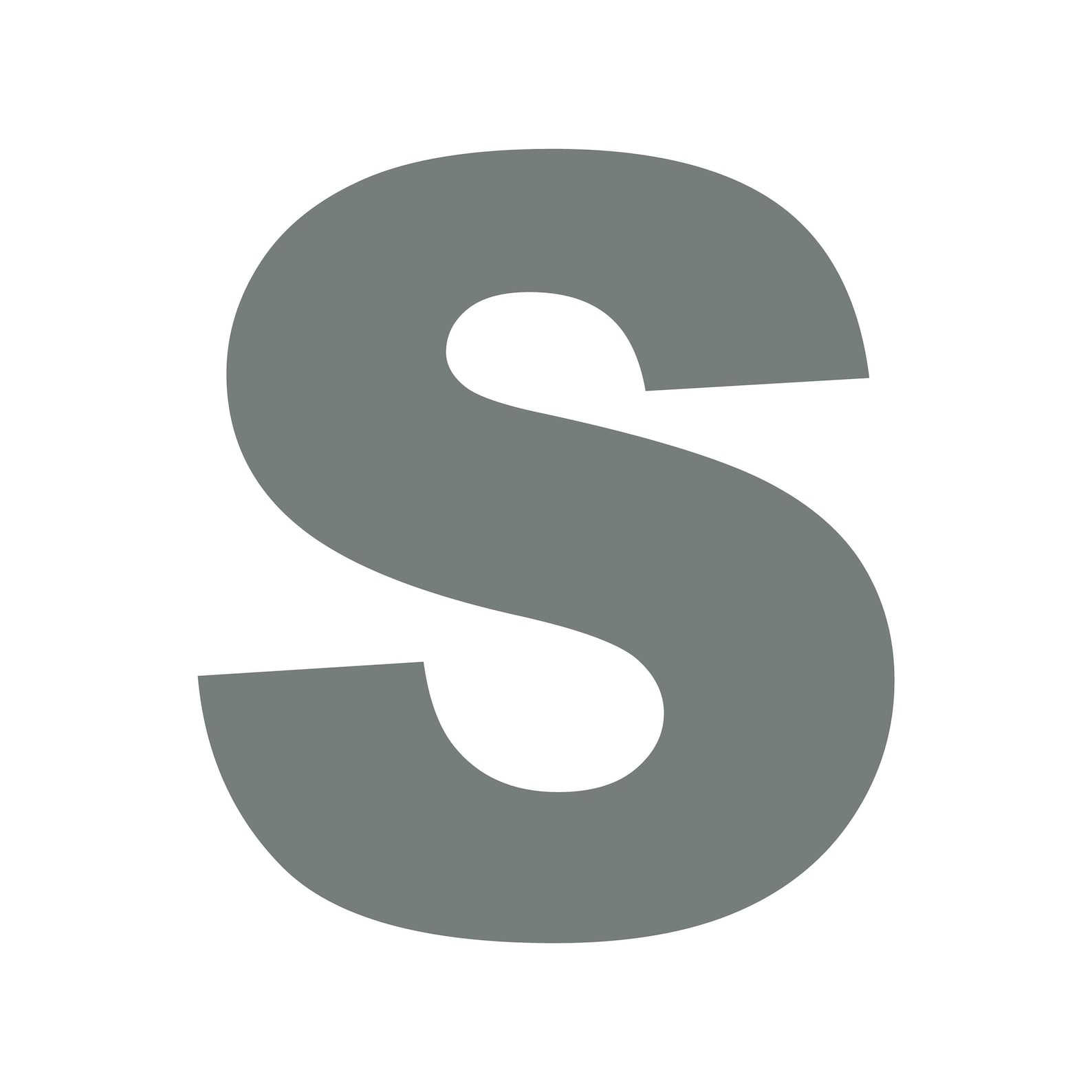 Letter S Initial Arial Black Font Vinyl Sticker Decal Monogram Diploma ...