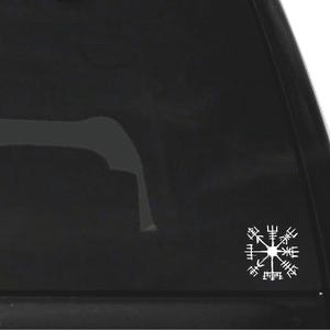 Distressed Viking Compass Symbol Vinyl Decal Viking Nordic on Sticker ...