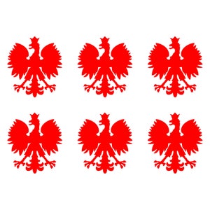 Small Polish Eagle Vinyl Decal Set - Etsy