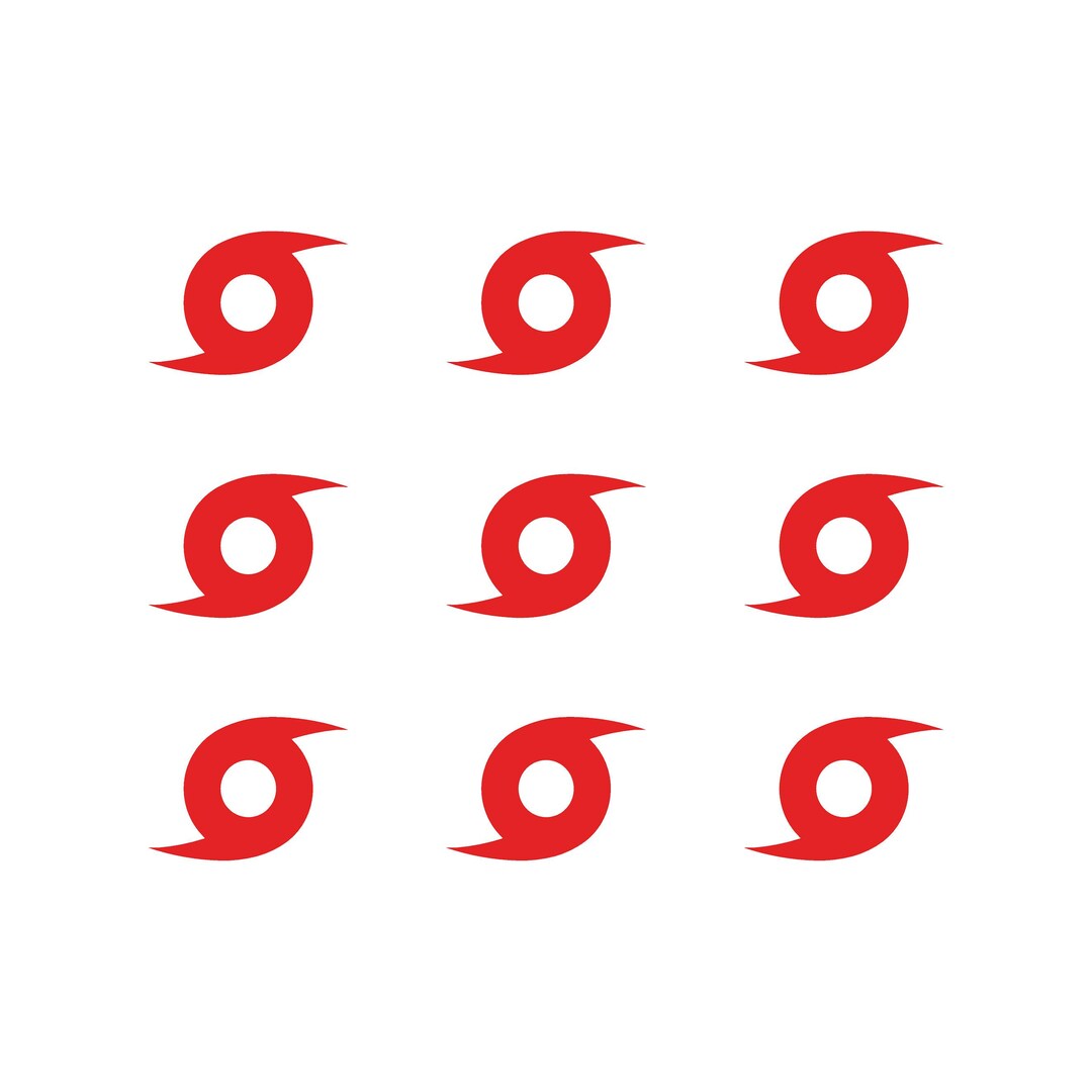 Set of 9 Cyclone Symbol Vinyl Decal Tropical Storm Symbol Sticker - Etsy