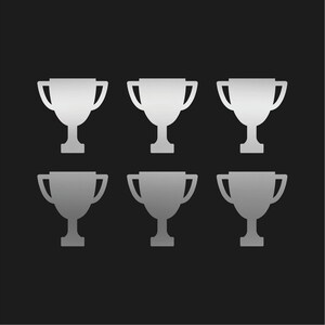 Trophy Symbol Vinyl Decal Sticker Set of 6 - Etsy