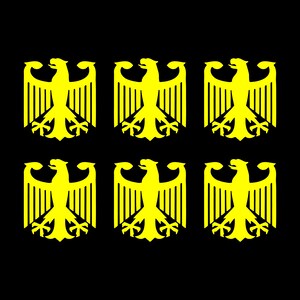German Eagle Decal Sticker Set of 6 - Etsy
