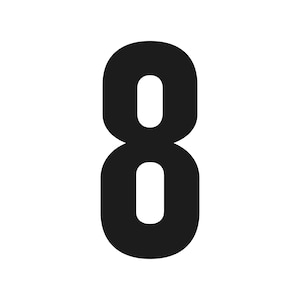 Number Eight 8 Vinyl Decal Lucky Number 8 Car Window Laptop Sticker - Etsy