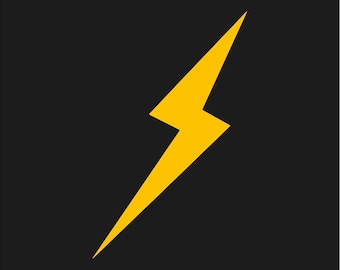 Lightning Bolt Vinyl Die Cut Decal Sticker - Shock Electric Power ...
