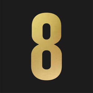 Number Eight 8 Vinyl Decal Lucky Number 8 Car Window Laptop Sticker - Etsy